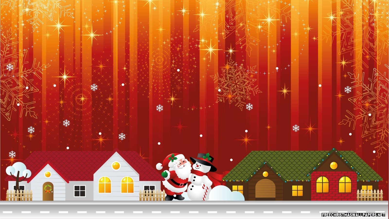 Christmas City Lights 1600x900 - Wallpaper - FreeChristmasWallpapers.net