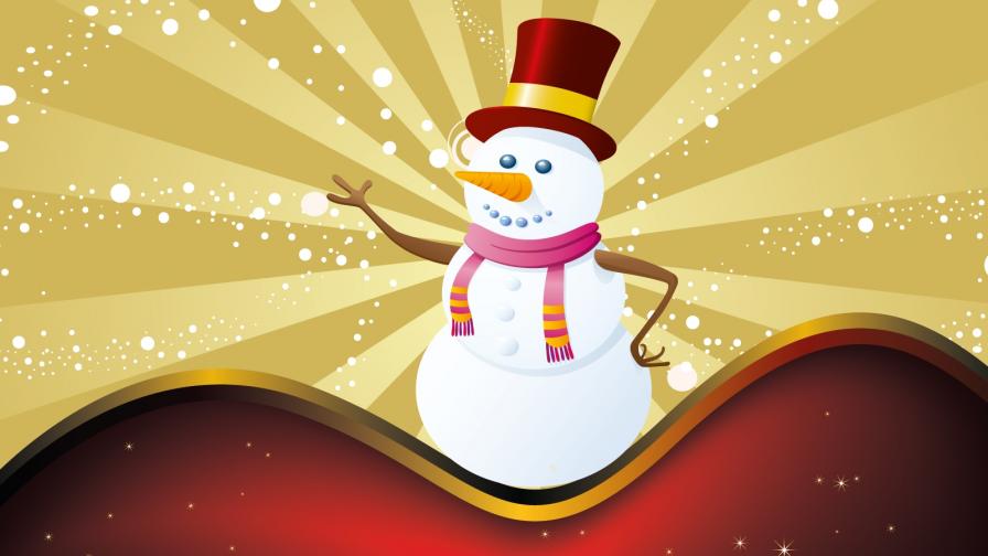 Christmas Snowman - Wallpaper - FreeChristmasWallpapers.net